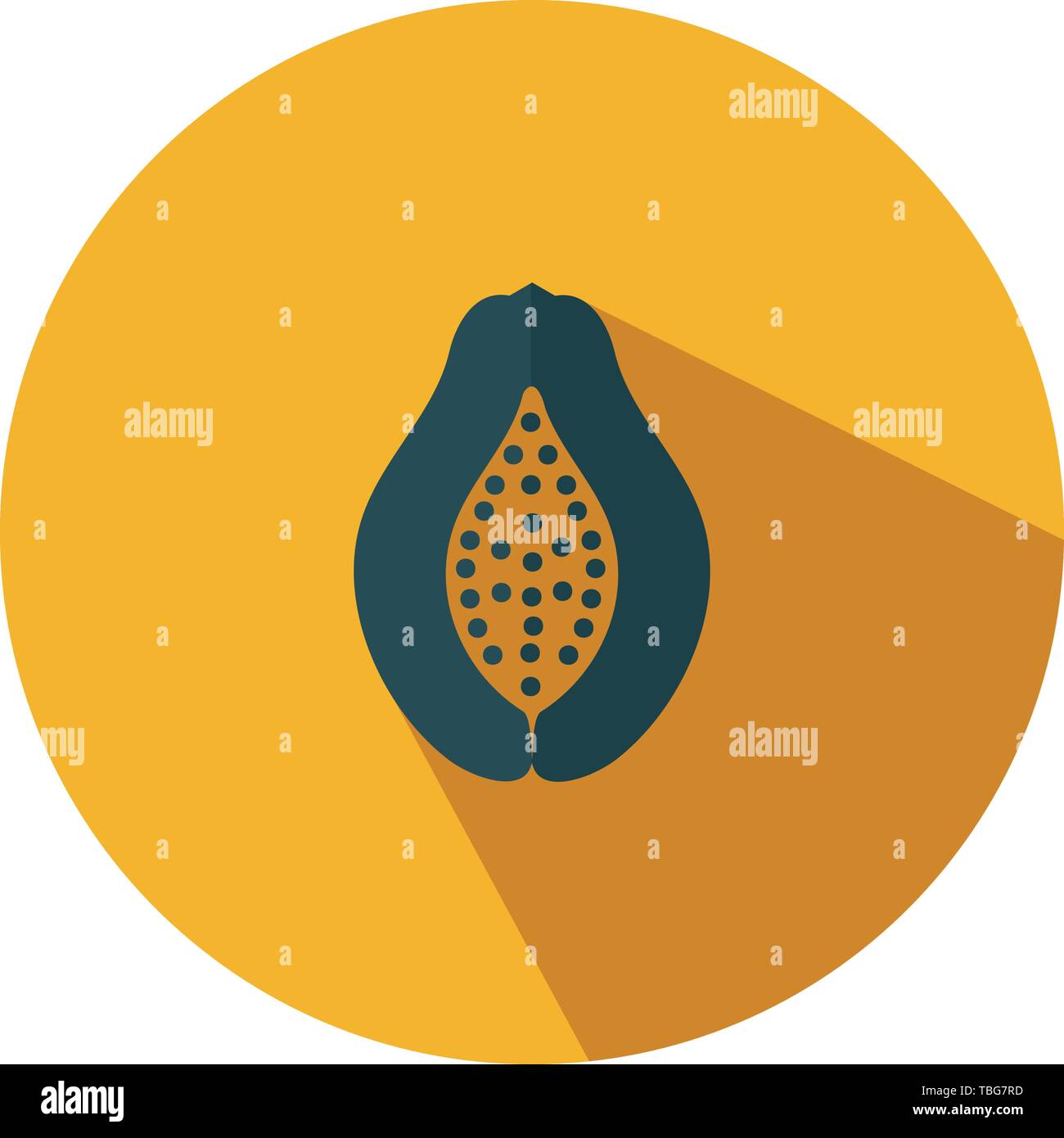 Papaya sign icon - Flat vector Stock Vector Image & Art - Alamy