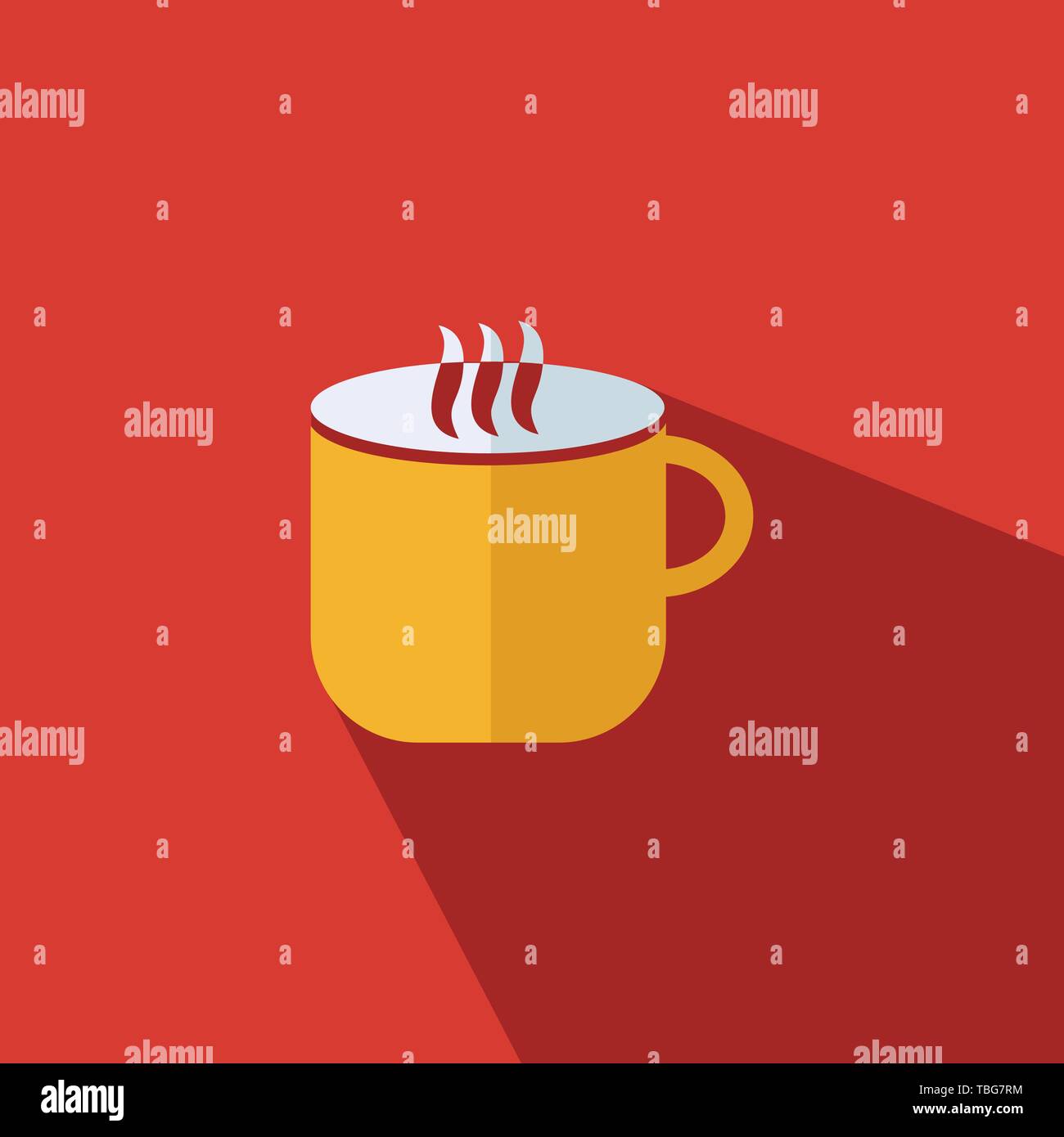 Tea mug sign icon - Flat vector Stock Vector Image & Art - Alamy