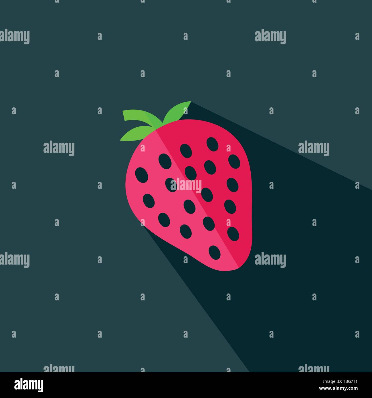 Strawberry sign icon - Flat vector Stock Vector Image & Art - Alamy