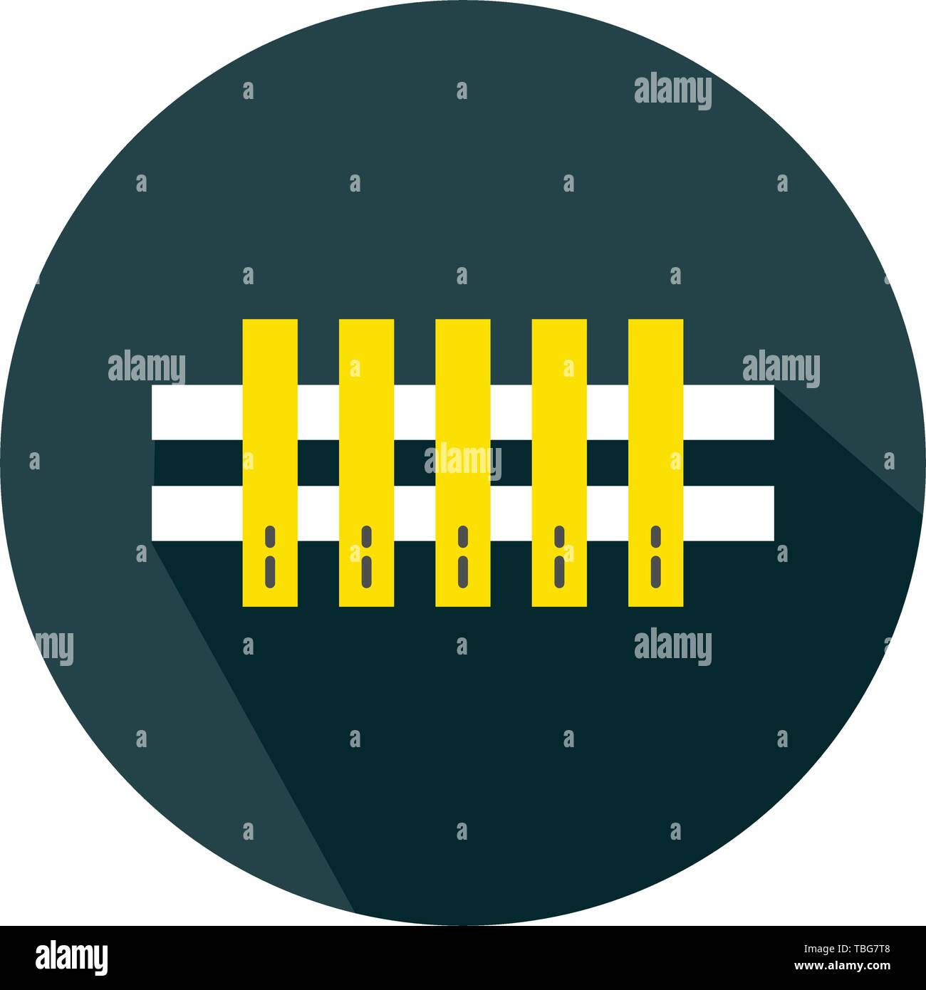 Fence icon - modern minimal flat design - vector Stock Vector Image ...