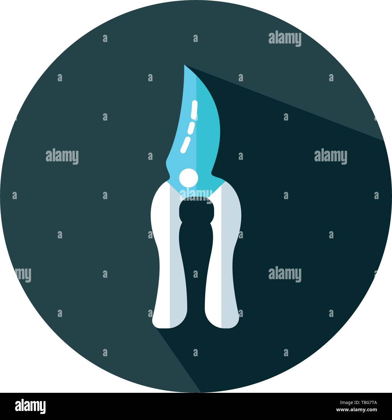 Garden shears flat vector icon - illustration Stock Vector Image & Art ...