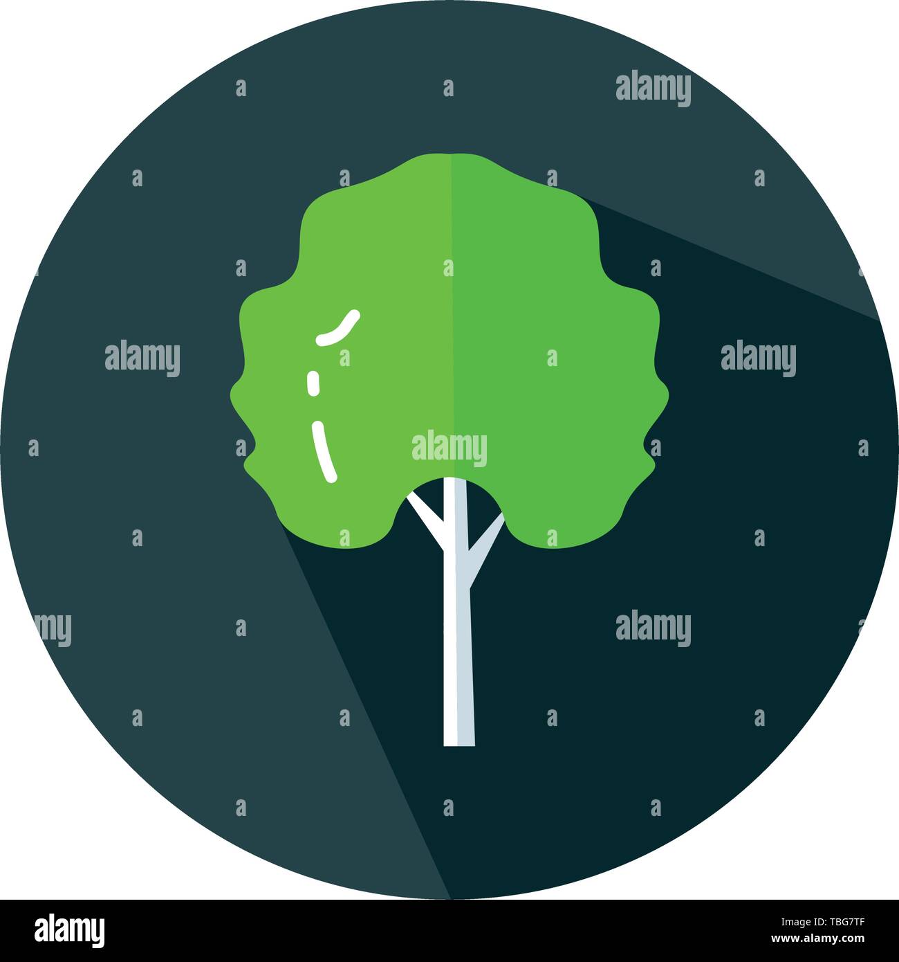 Flat tree sign icon vector Stock Vector Image & Art - Alamy