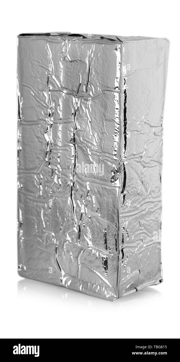 Aluminum bag isolated on white background Stock Photo - Alamy