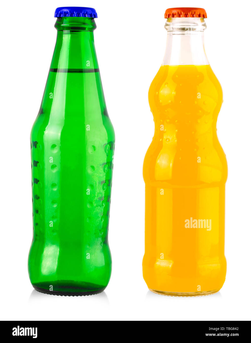 soft drink bottles on white background with clipping path Stock Photo ...