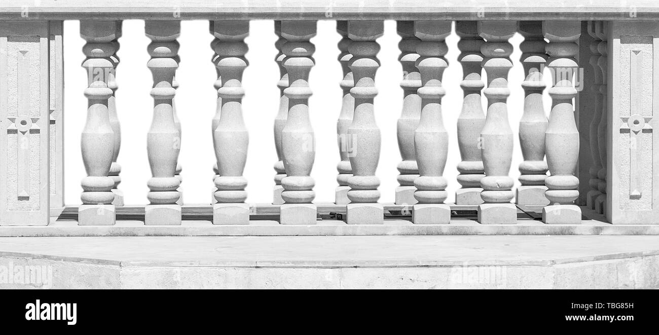 Close Up of Stone White Baluster With clipping path Stock Photo - Alamy