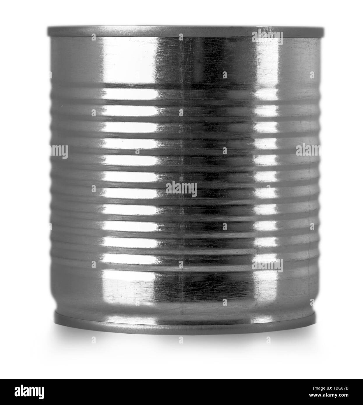 silver can isolated on white background Stock Photo - Alamy