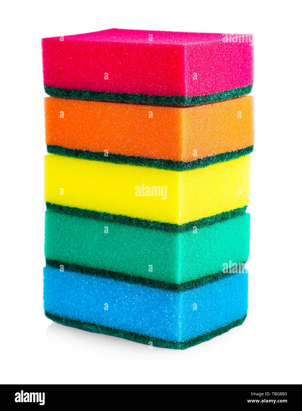 Sponges for cleaning isolated on white background Stock Photo - Alamy