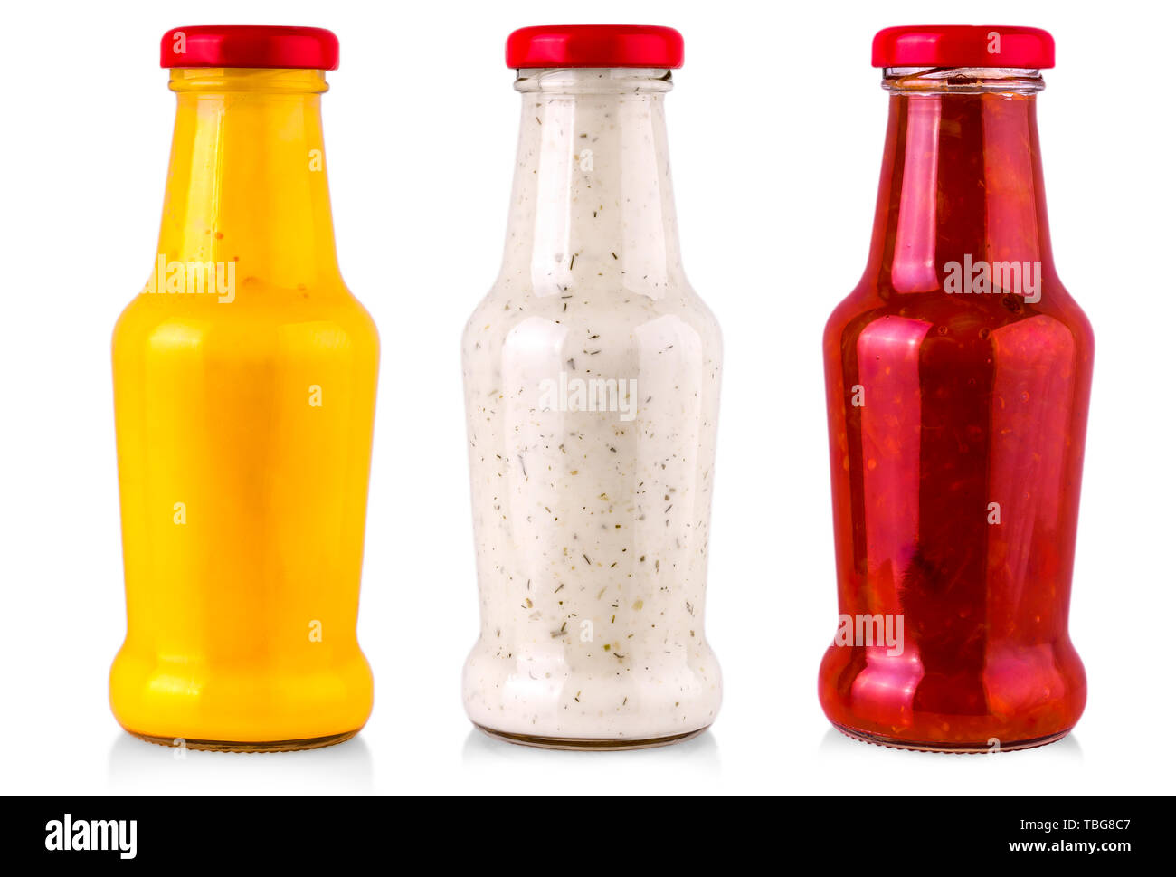 sauce set isolated on white background Stock Photo - Alamy