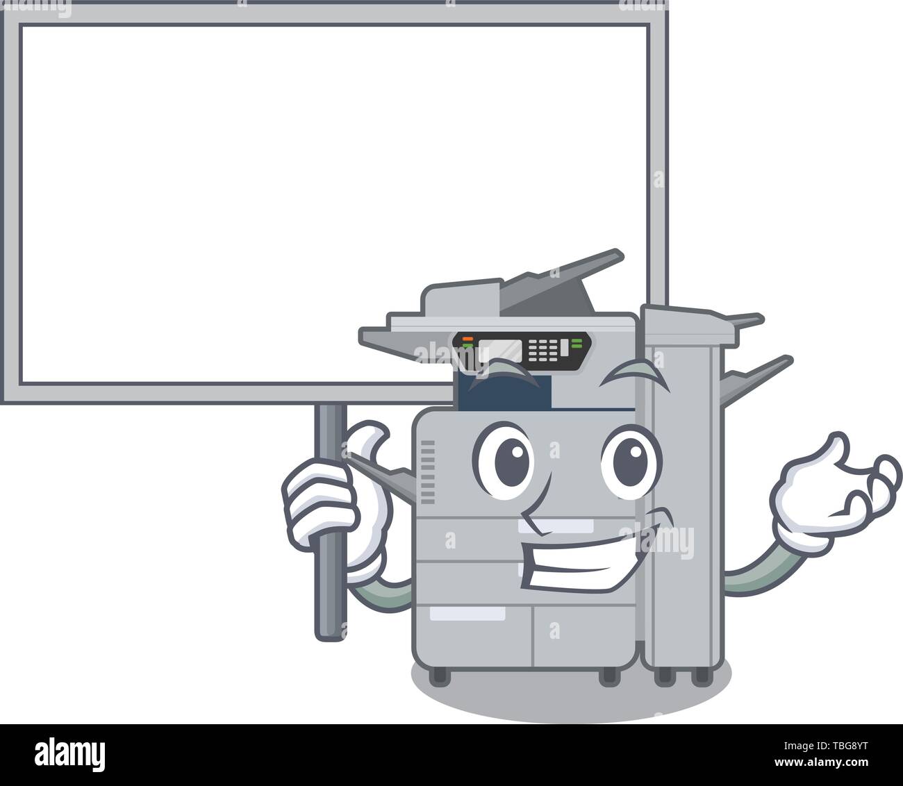 Bring board copier machine in the cartoon shape Stock Vector Image ...