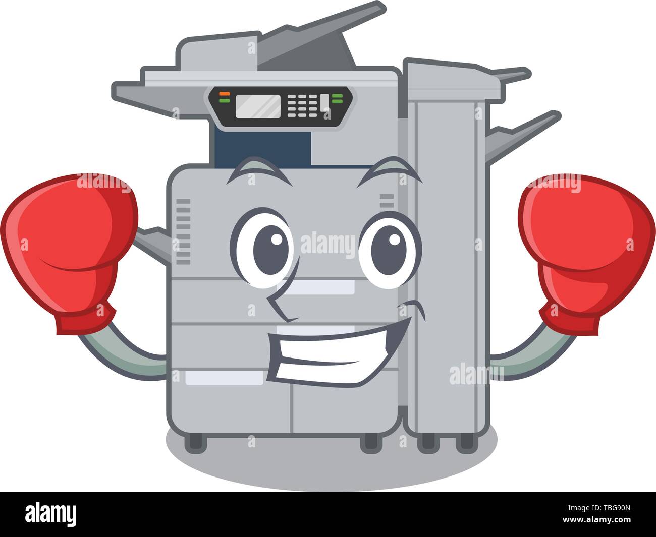 Boxing copier machine in the cartoon shape Stock Vector Image & Art - Alamy