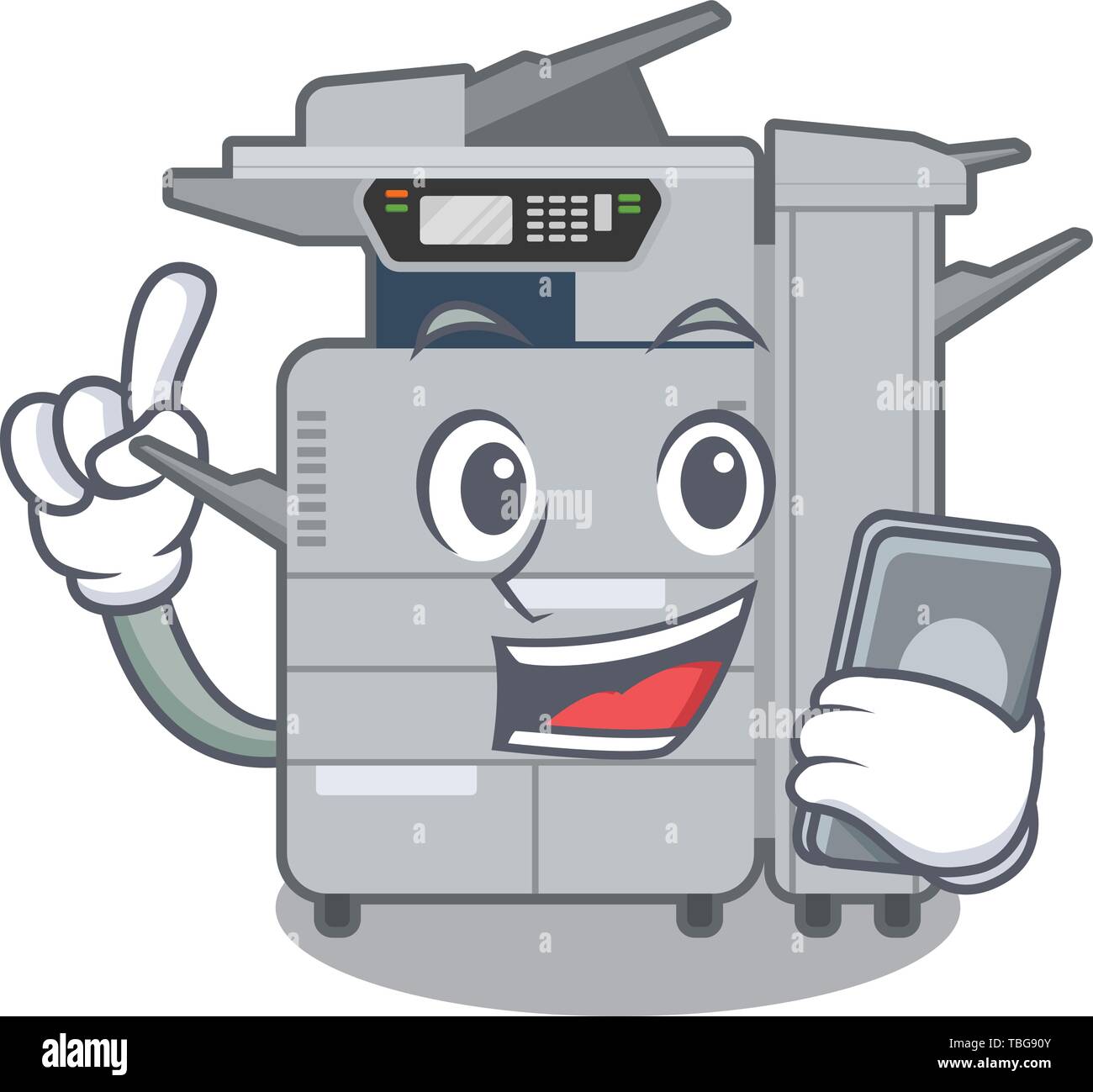 With phone copier machine in the cartoon shape Stock Vector Image & Art ...