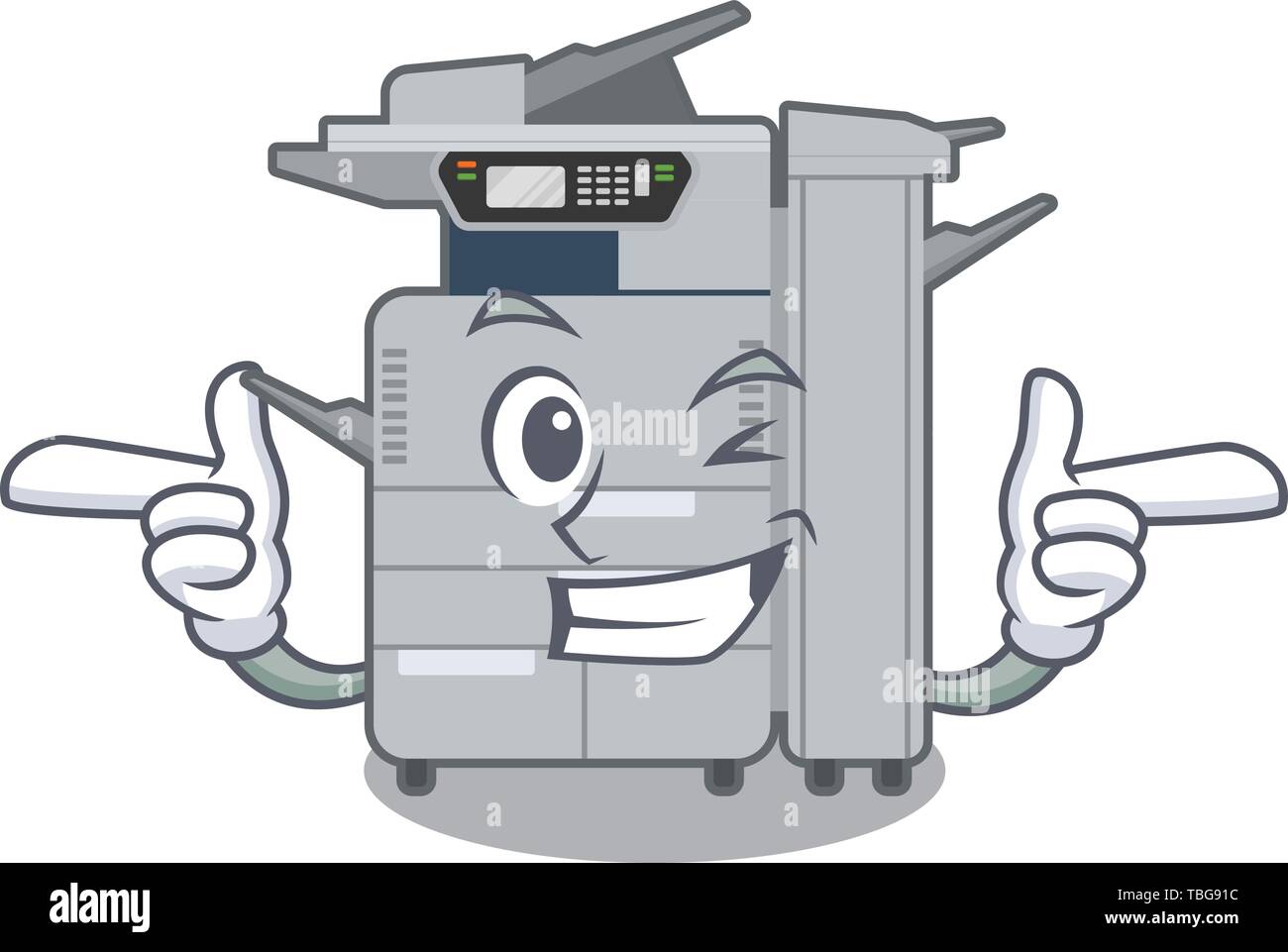 Wink copier machine isolated in the cartoon Stock Vector Image & Art ...