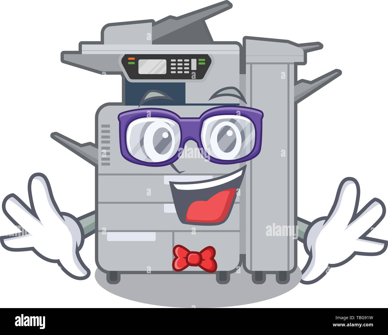 Geek copier machine isolated in the cartoon Stock Vector Image & Art ...