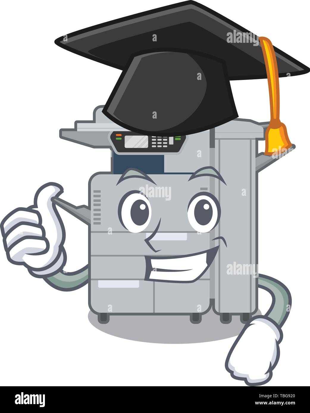 Graduation copier machine isolated in the cartoon Stock Vector Image ...