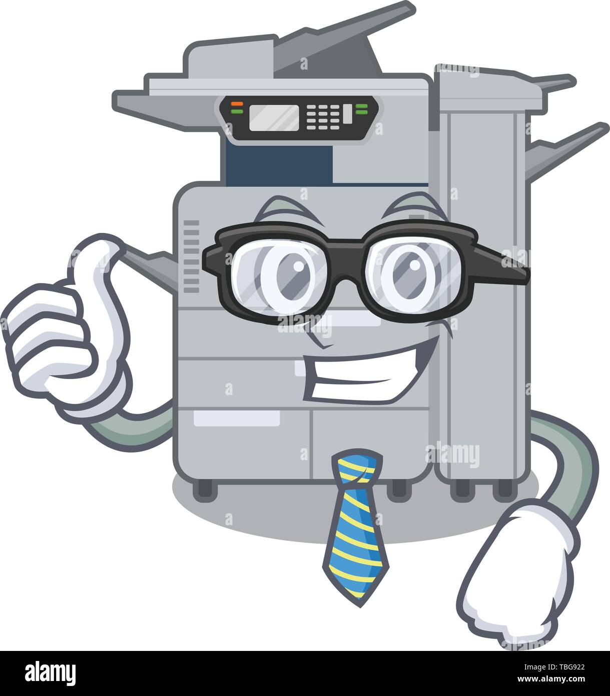 Businessman copier machine isolated in the cartoon Stock Vector Image ...