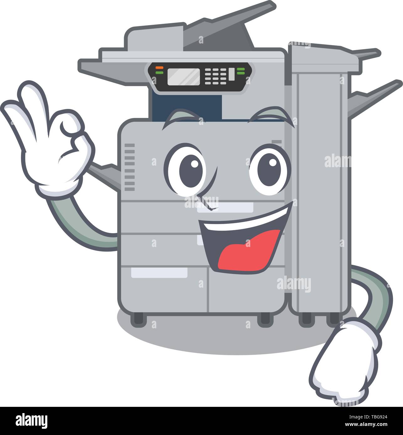 Okay copier machine isolated in the cartoon Stock Vector Image & Art ...
