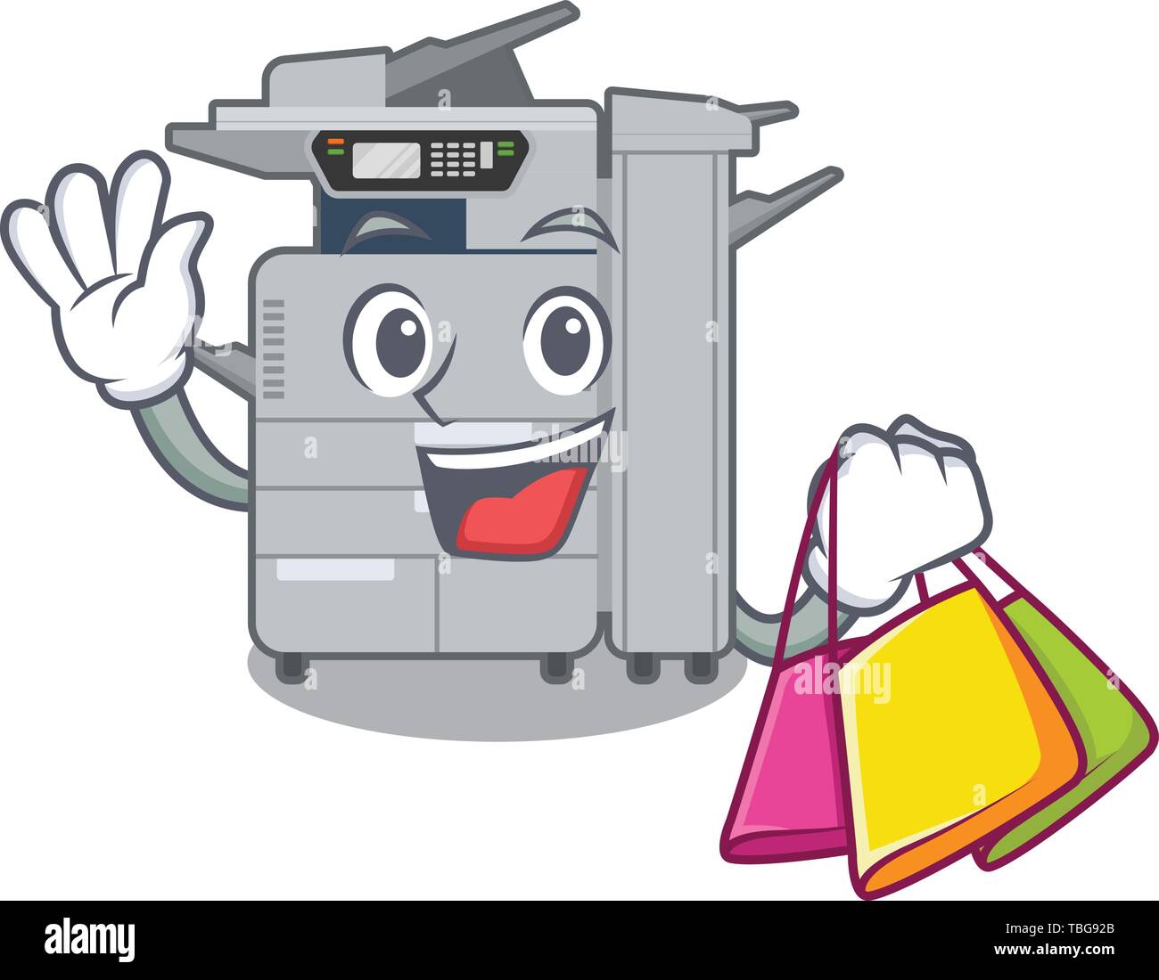 Shopping copier machine isolated in the cartoon Stock Vector Image ...