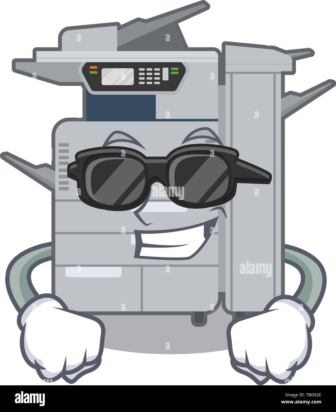 Super cool copier machine isolated in the cartoon Stock Vector Image ...