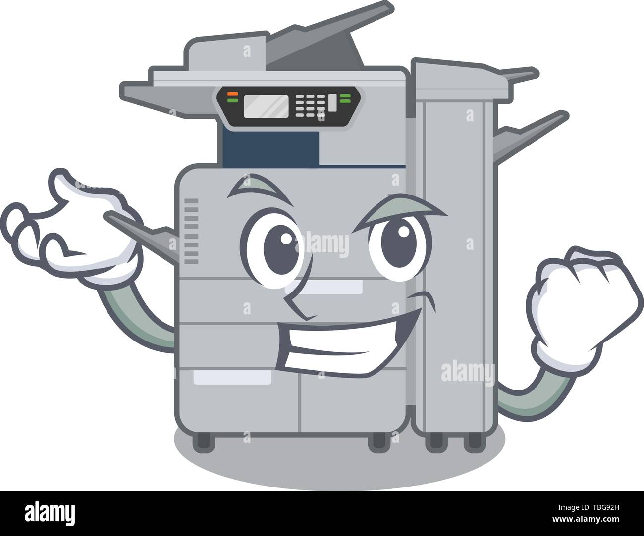 Successful copier machine isolated in the cartoon Stock Vector Image ...