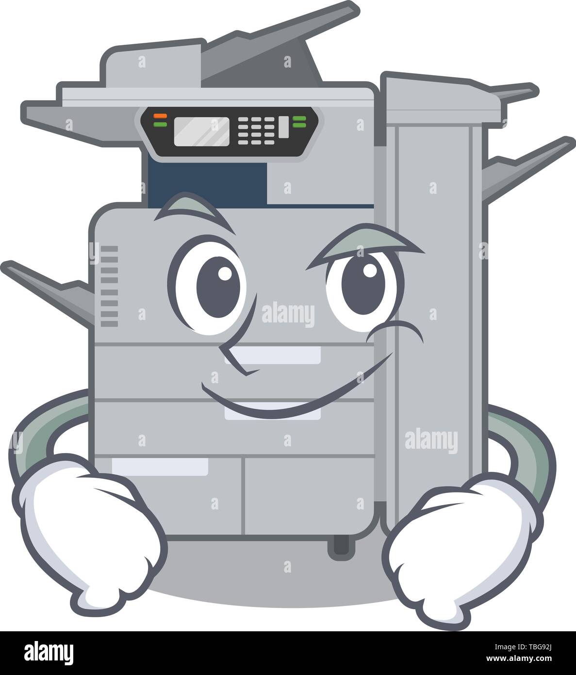 Smirking copier machine isolated in the cartoon Stock Vector Image ...