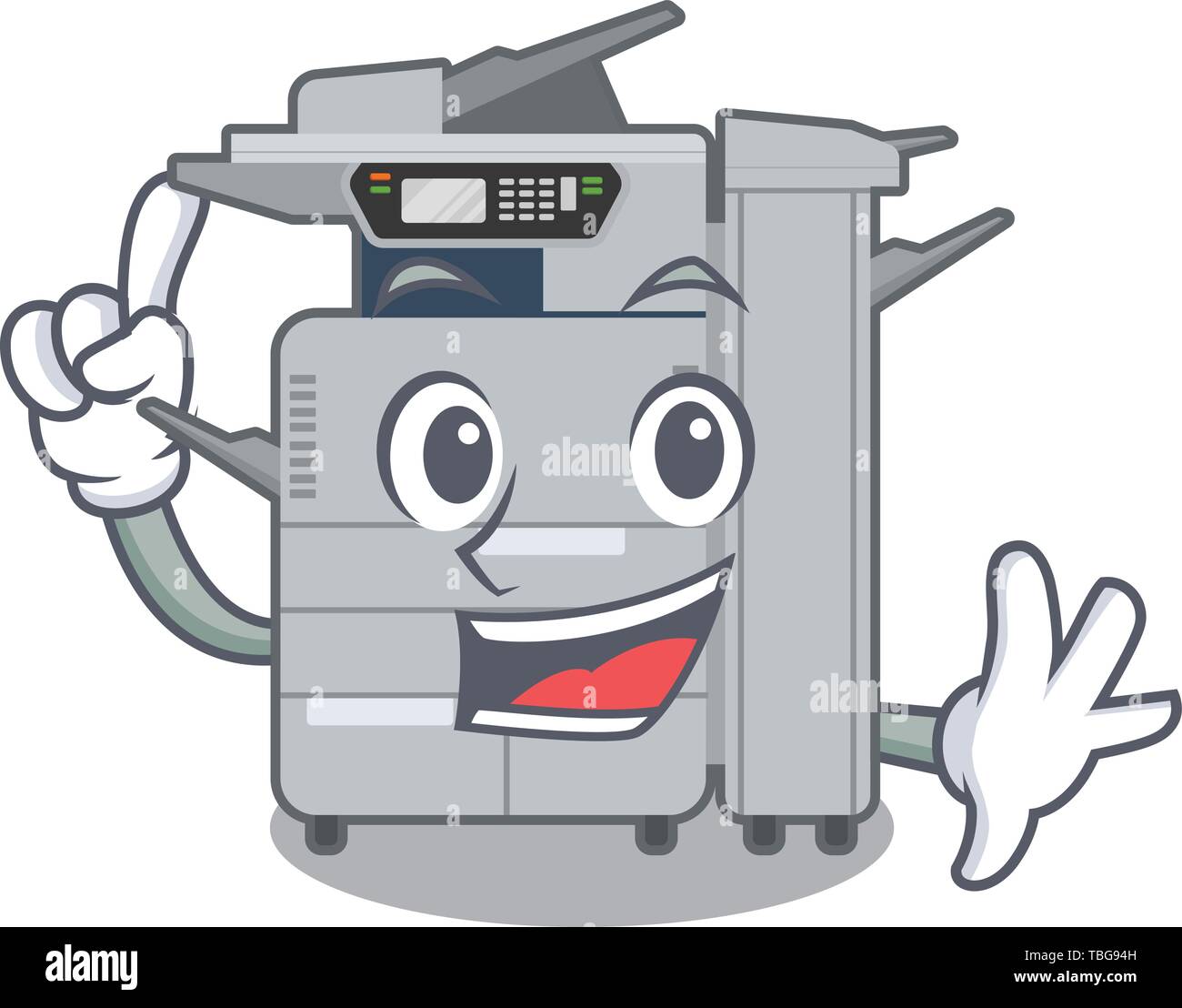 Finger copier machine next to character chair Stock Vector Image & Art ...