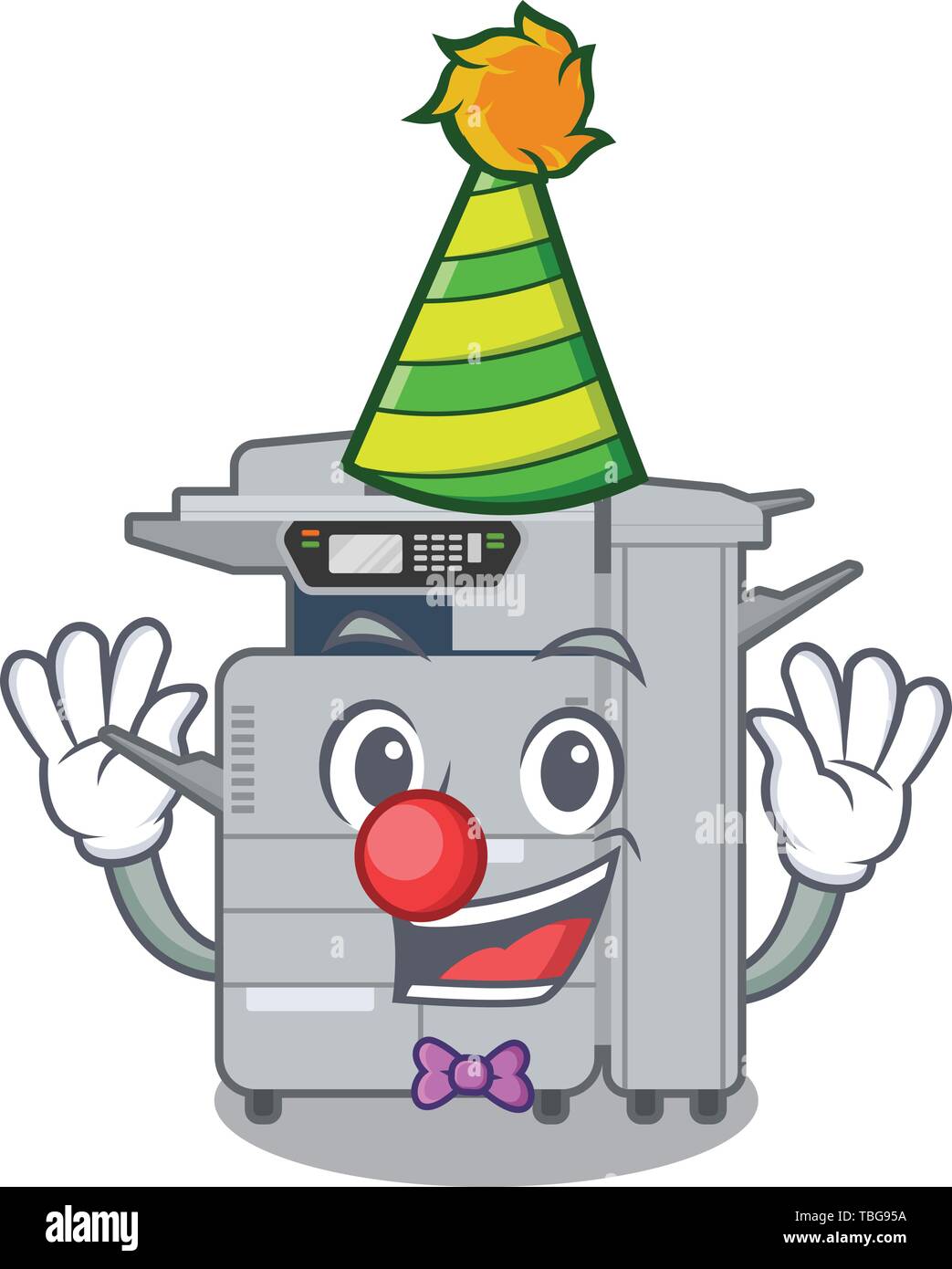 Clown copier machine next to character chair Stock Vector Image & Art ...