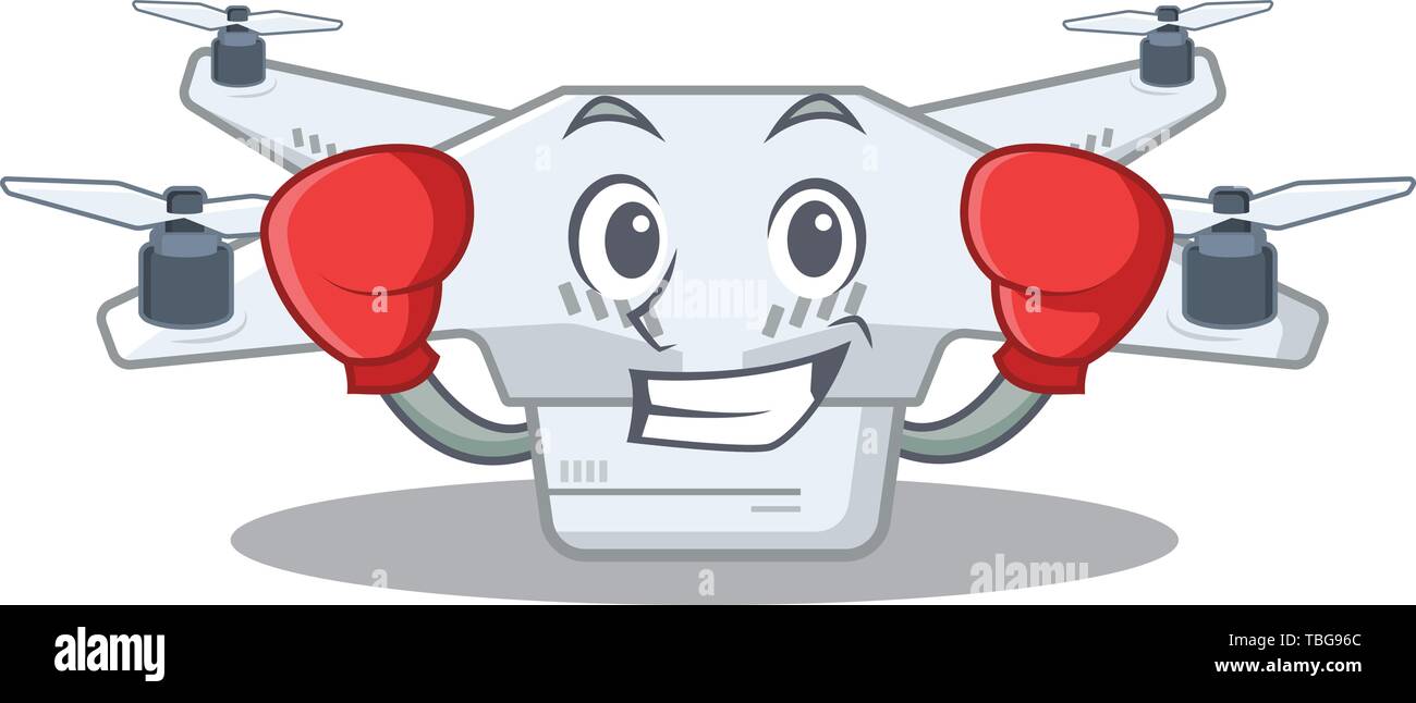 Boxing drone isolated with in the mascot Stock Vector Image & Art - Alamy
