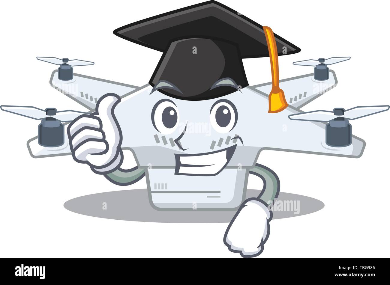 Graduation drone toy in cartoon school bag Stock Vector Image & Art - Alamy
