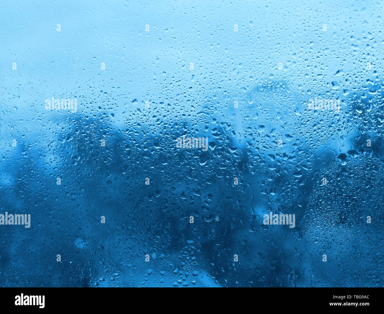 Natural water drops on glass Stock Photo - Alamy