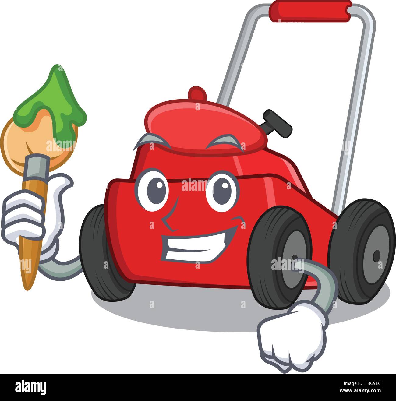 Angry Lawn Mower Cartoon