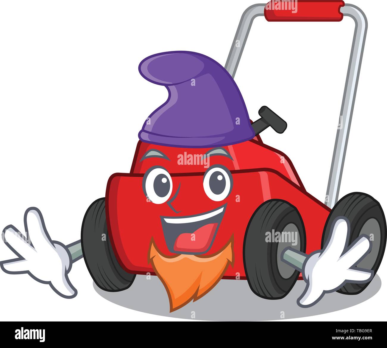 Angry Lawn Mower Cartoon