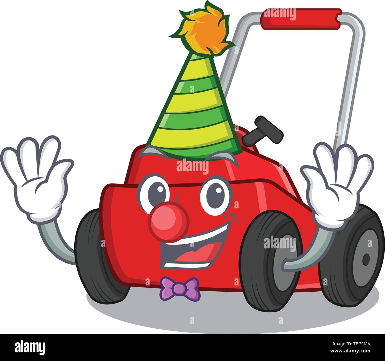 Lawn mower cutting in Stock Vector Images - Alamy