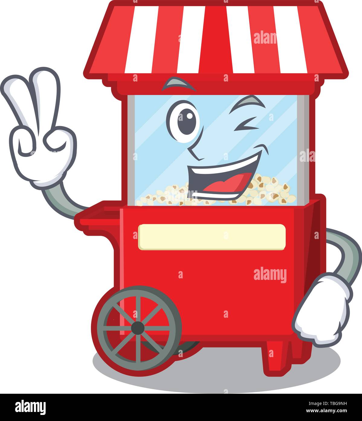 Pop corn stand sign Stock Vector Images - Alamy