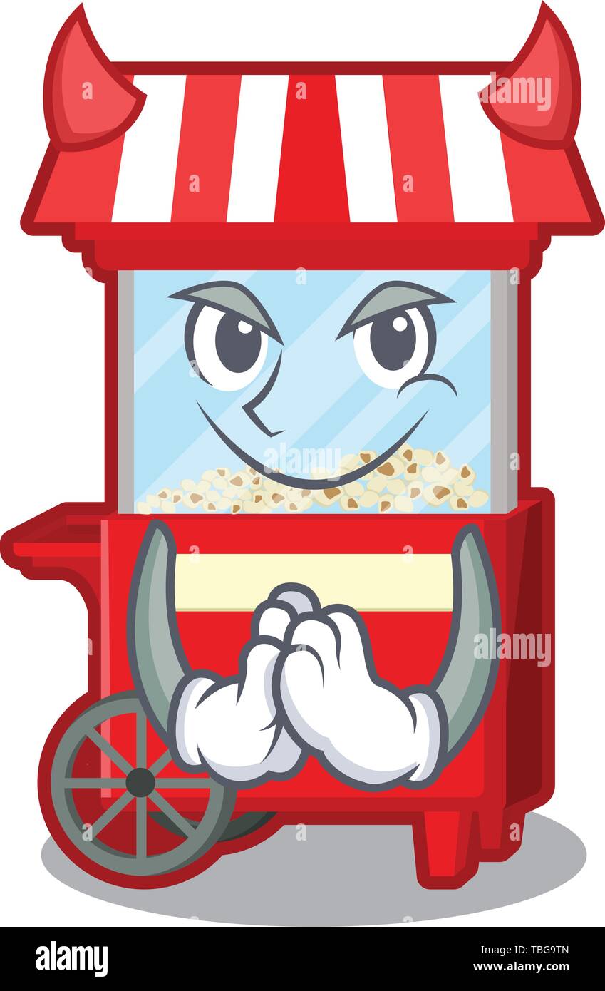 Devil popcorn machine isolated in the mascot Stock Vector Image & Art ...
