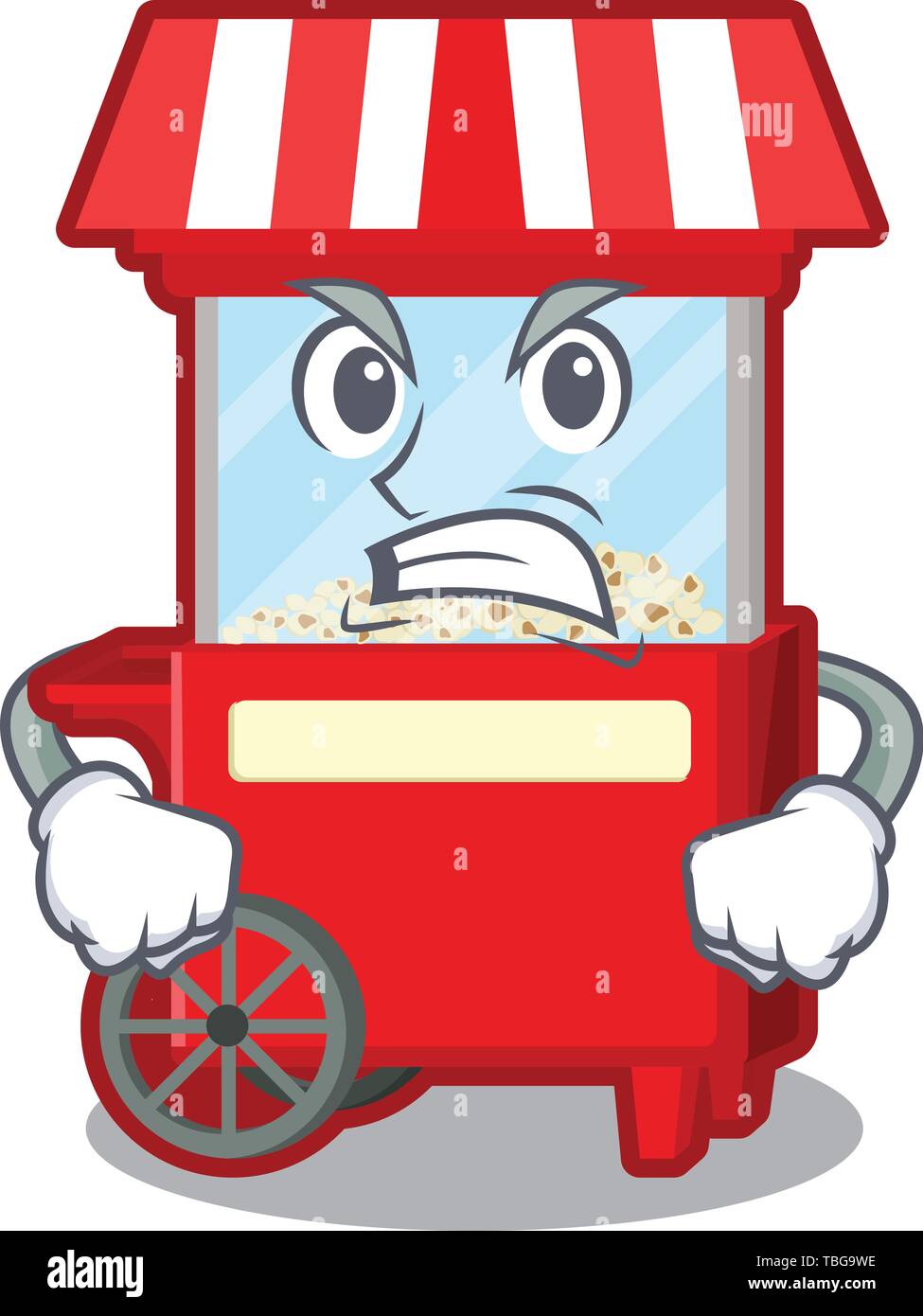Angry popcorn machine isolated in the mascot Stock Vector Image & Art ...