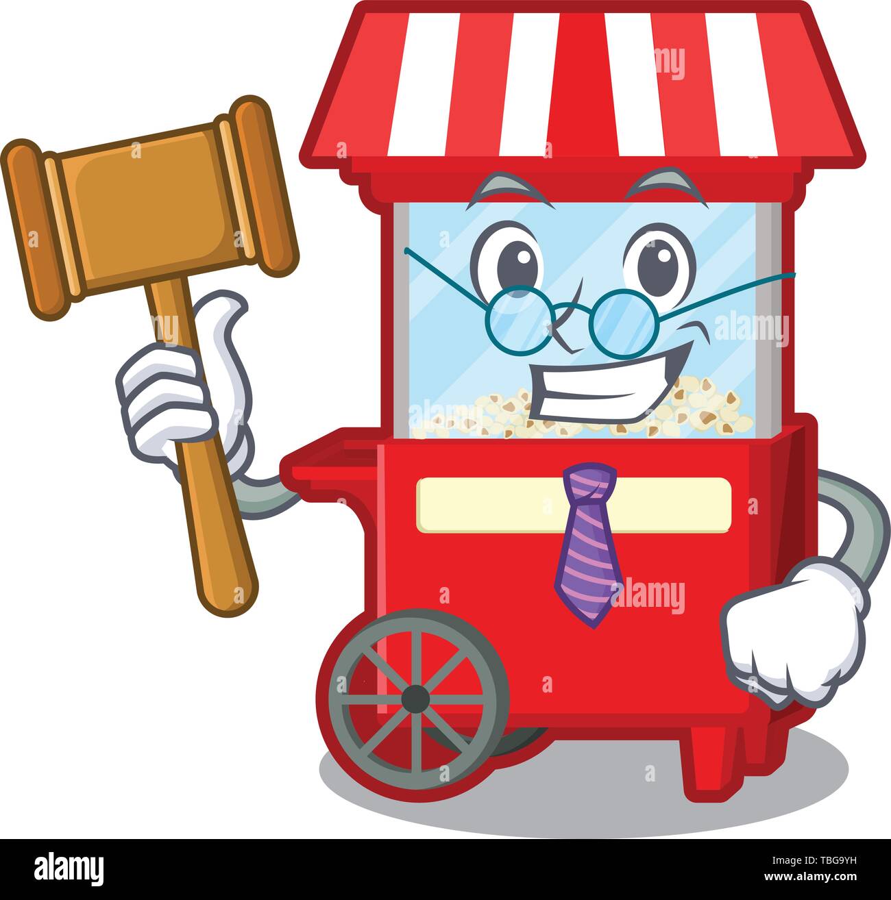 Judge popcron machine in the cartoon column Stock Vector Image & Art ...