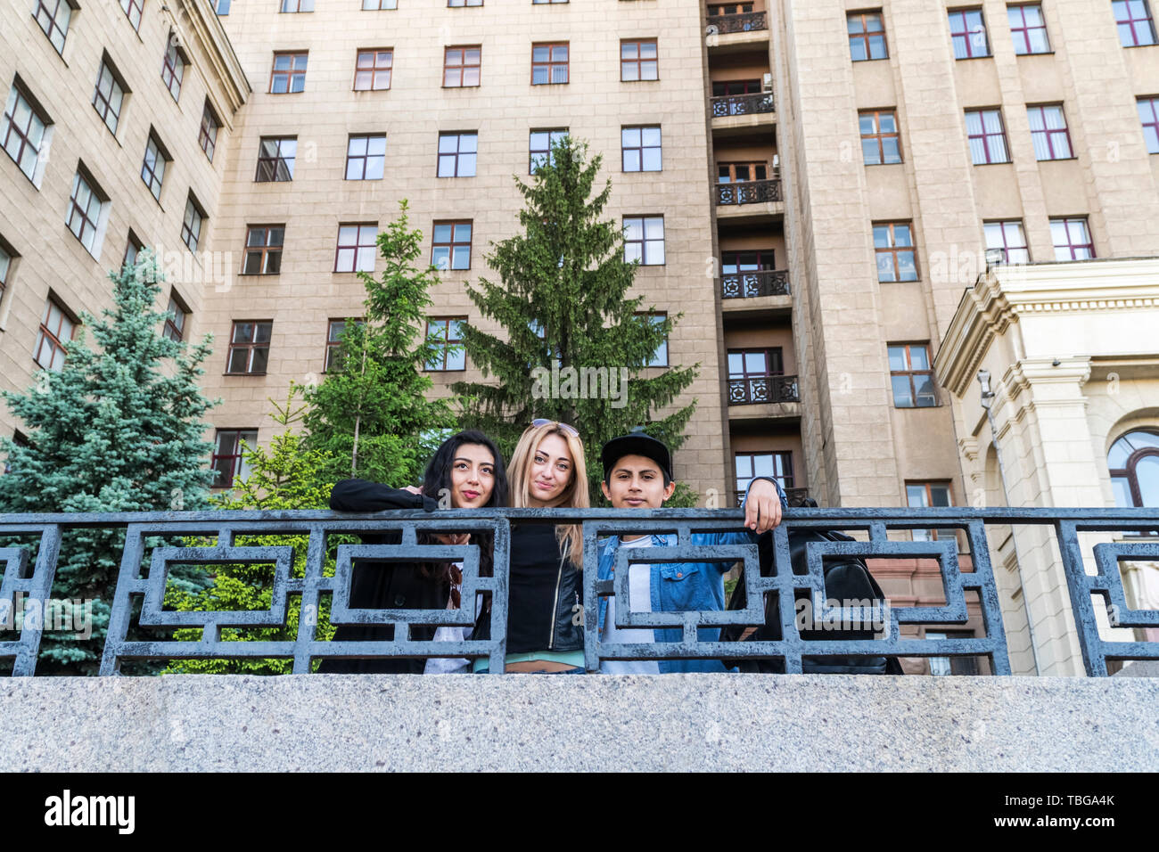 student portrait on university background Stock Photo - Alamy