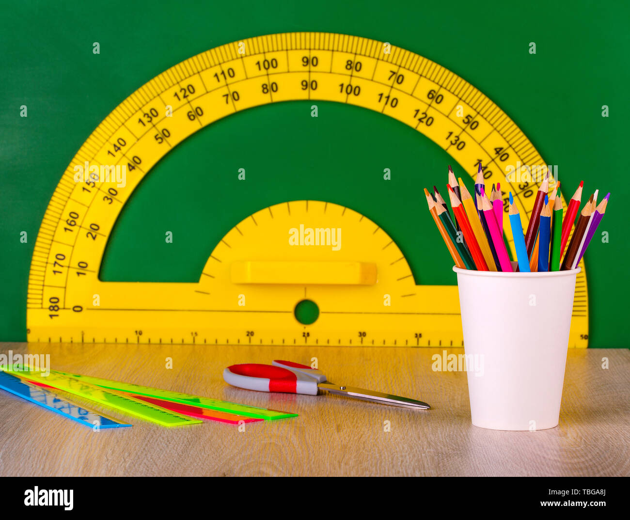 Protractor classroom hi-res stock photography and images - Alamy