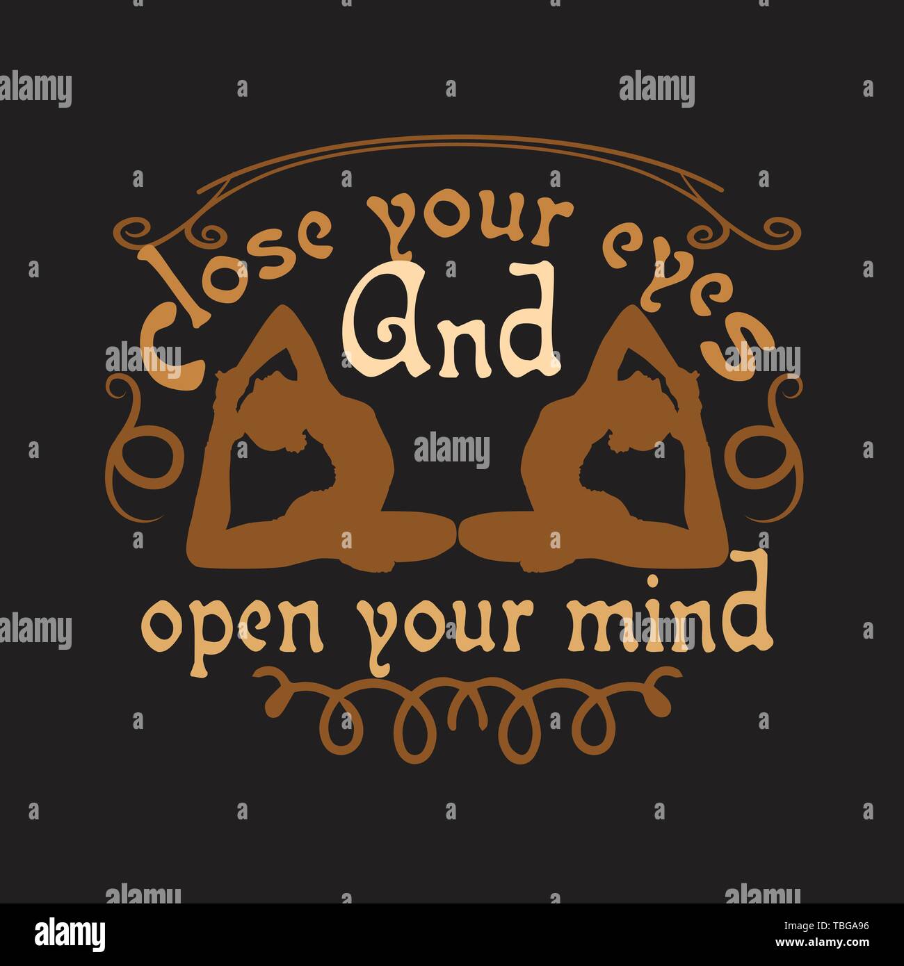 Yoga sitting open eyes Stock Vector Images - Alamy