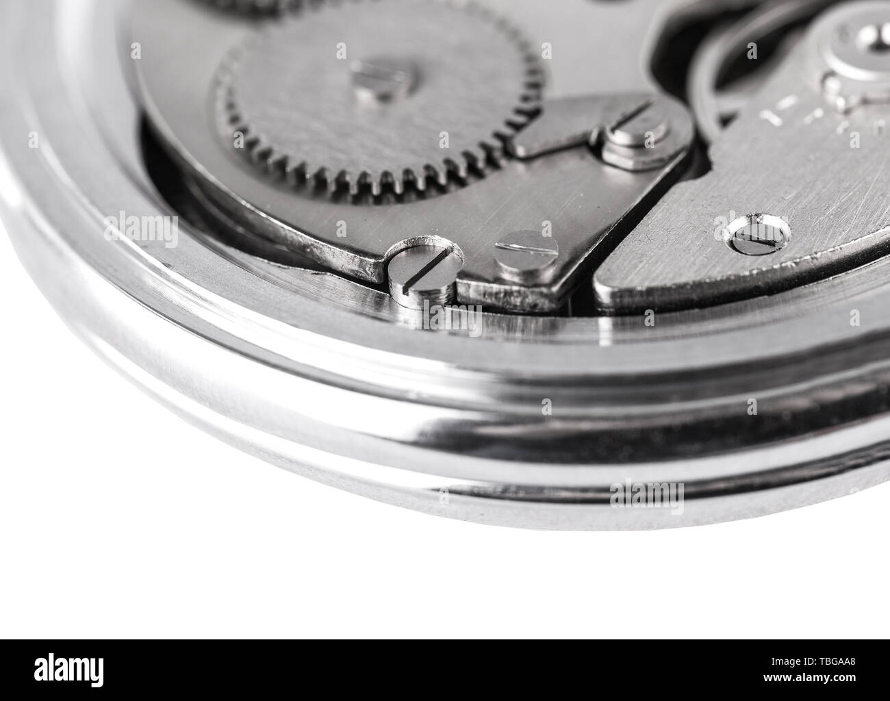 The open old mechanical watch Stock Photo - Alamy