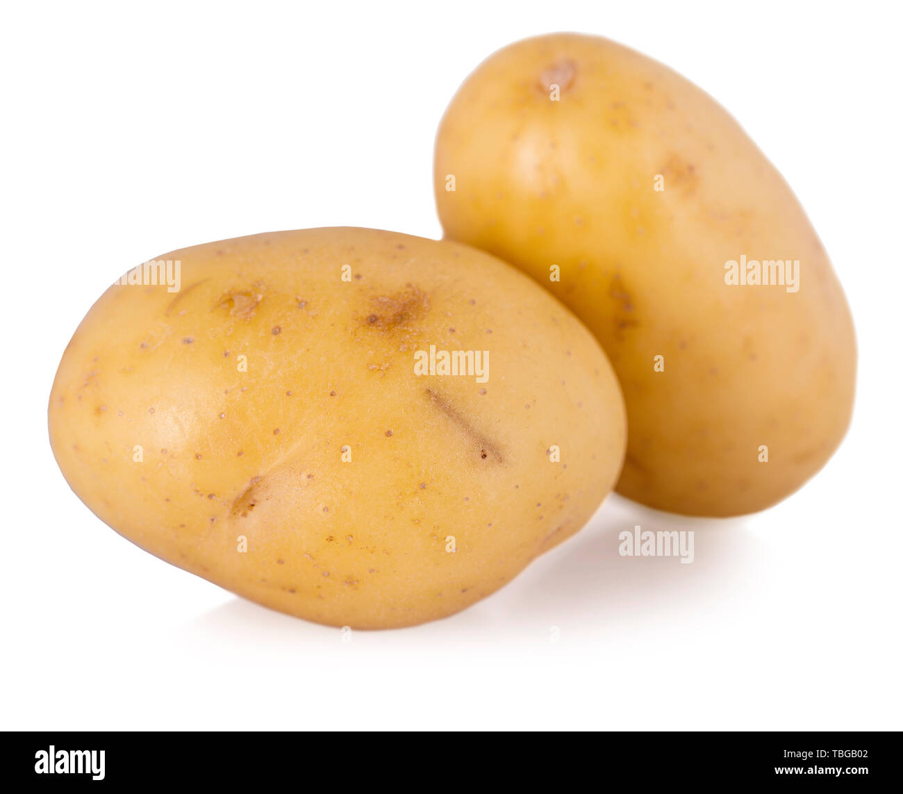 two potato on white background Stock Photo - Alamy