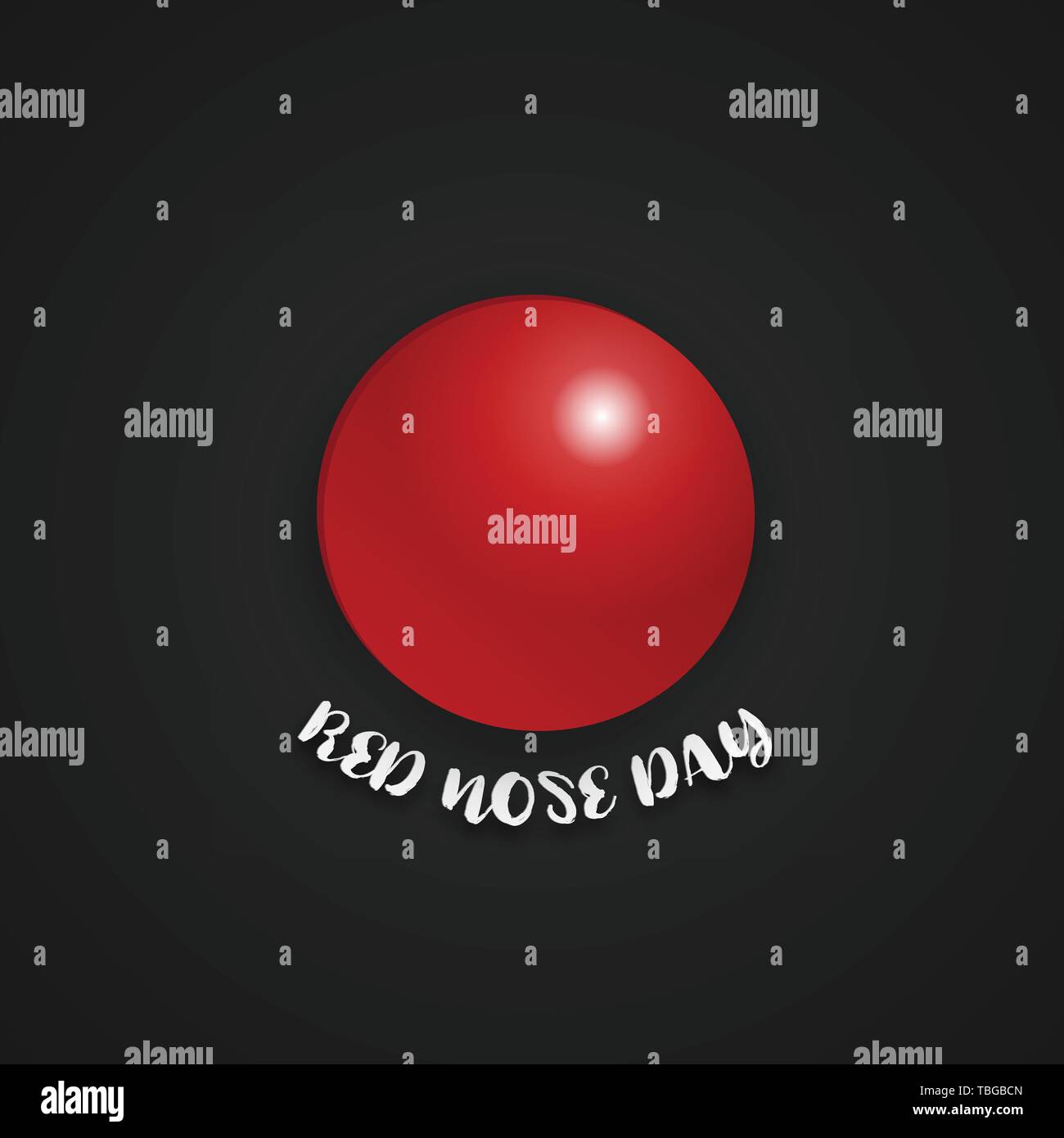 Red nose day on isolated black background. Holiday and Wallpaper ...