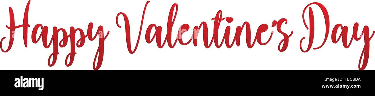 Happy Valentine's Day holiday lettering design. Red Valentines text ...