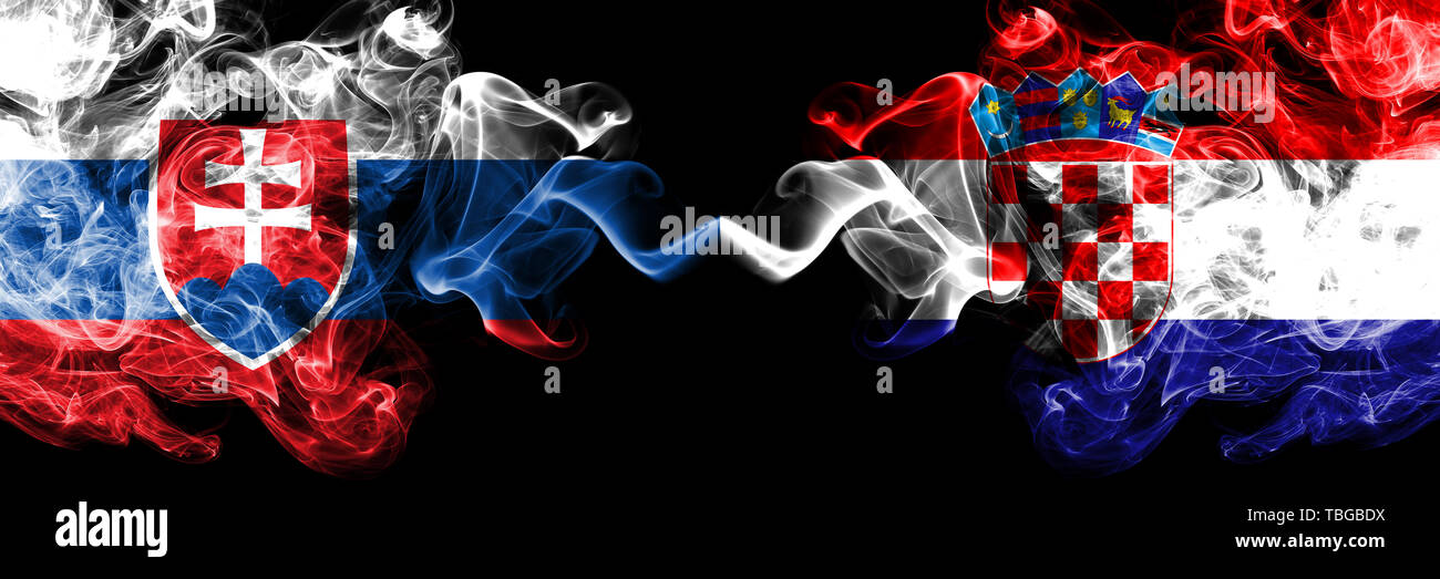 Slovakia, Slovakian, Croatia, Croatian competition thick colorful smoky ...