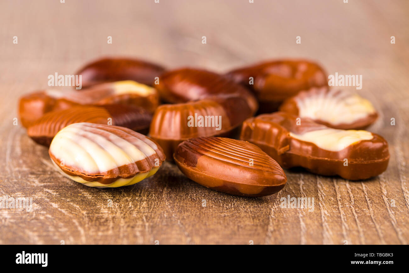 Belgian chocolate seashell hi-res stock photography and images - Alamy