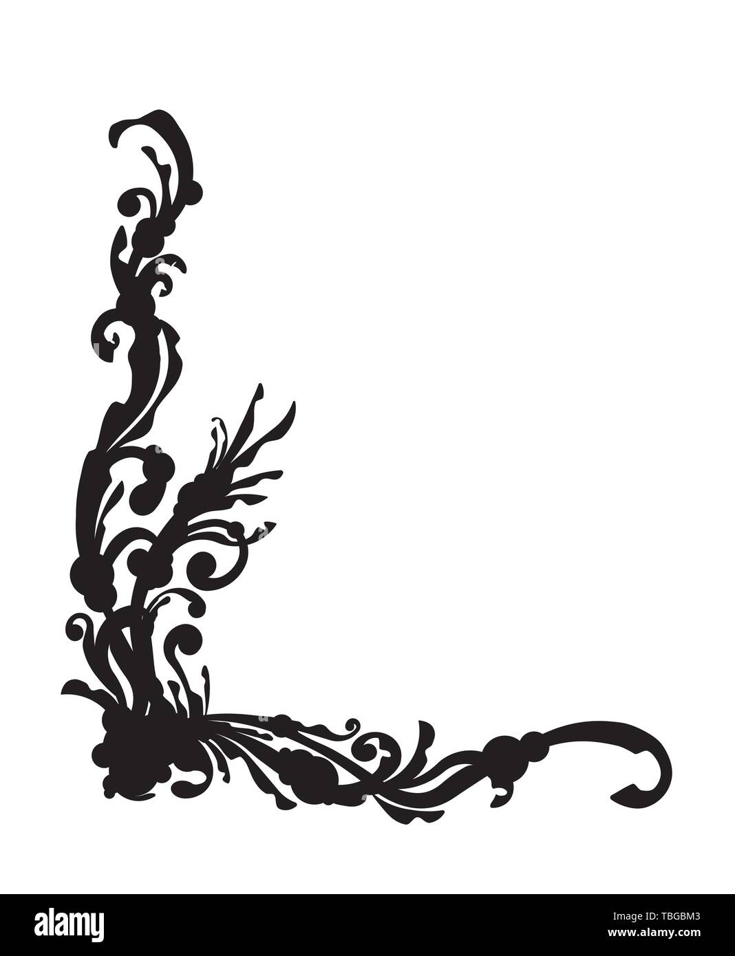 Black corner ribbon Cut Out Stock Images & Pictures - Alamy