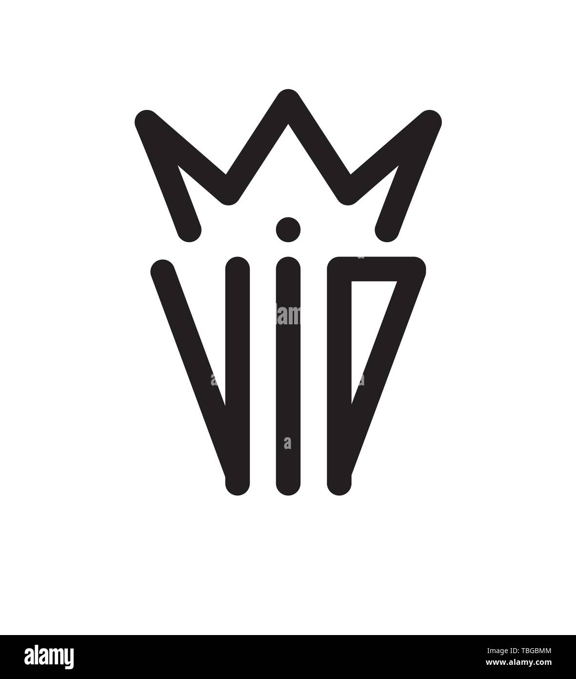 Simple but stylish VIP sign with crown for your design Stock Vector ...