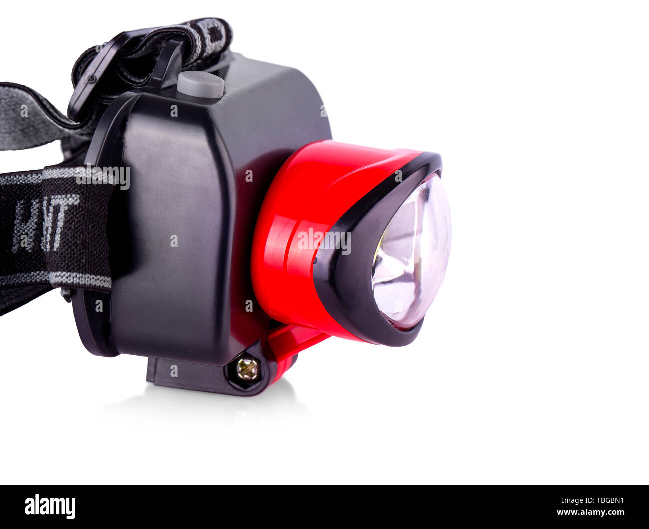 LED headlamp isolated on white background Stock Photo - Alamy