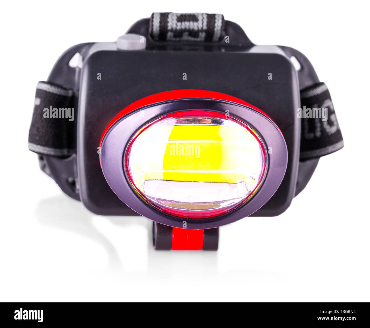 LED headlamp isolated on white background Stock Photo - Alamy