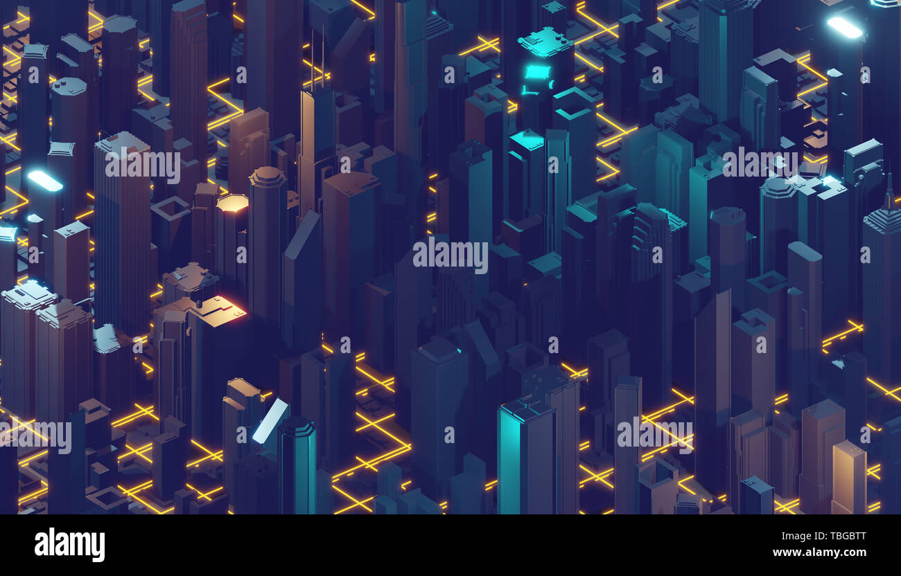 Internet of things. Futuristic technology background, cyberspace game ...